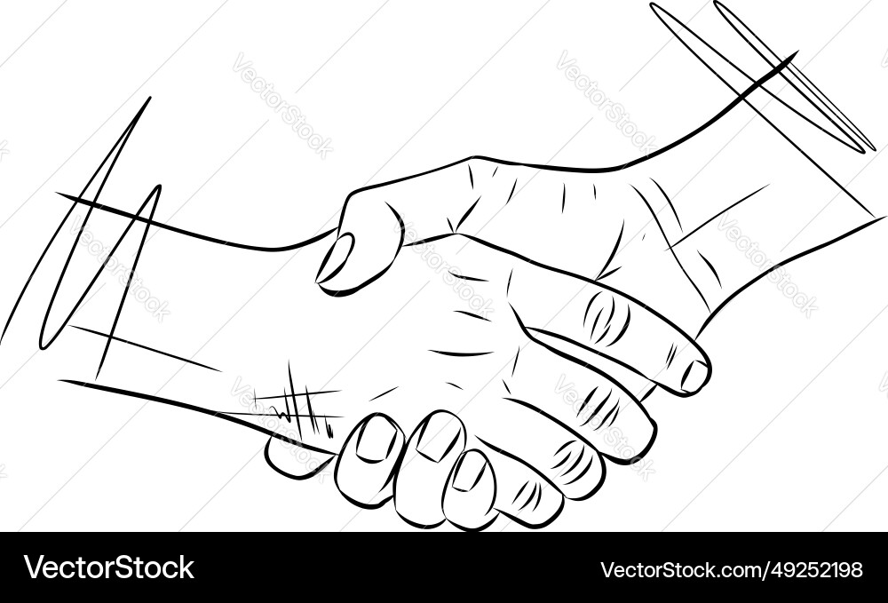 Business handshake contract agreement unity Vector Image