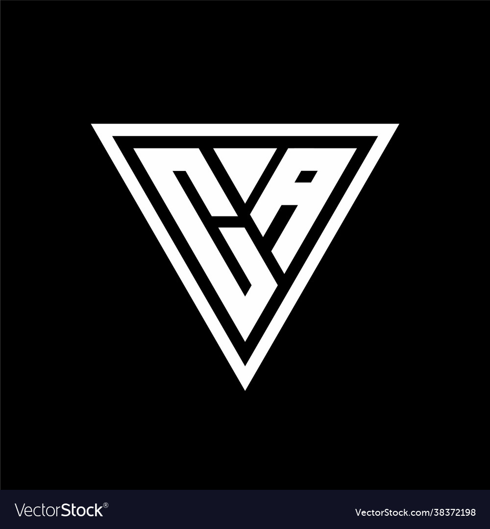 Ca logo monogram with triangle shape designs Vector Image