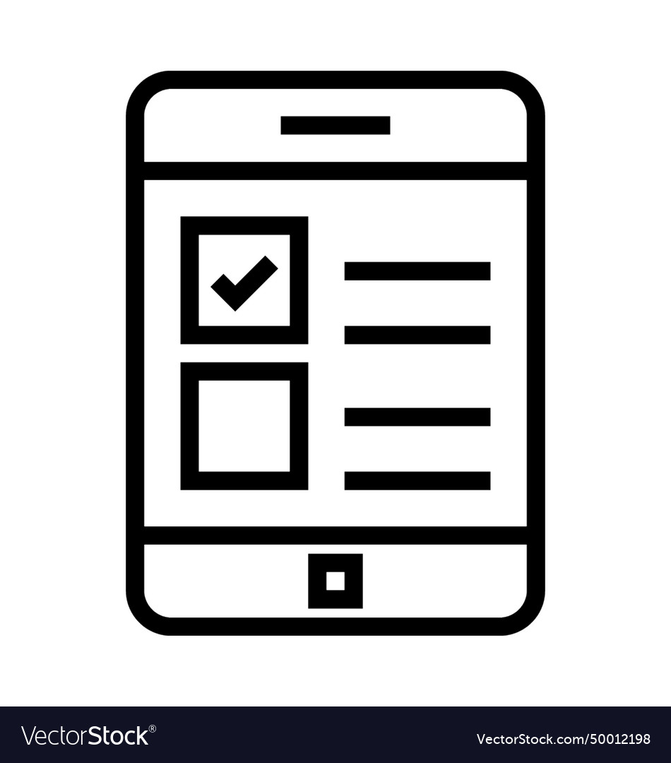 Checklist app icon Royalty Free Vector Image - VectorStock