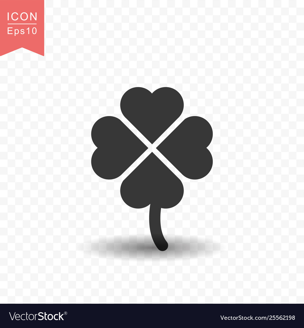Clover leaf icon simple flat style Royalty Free Vector Image