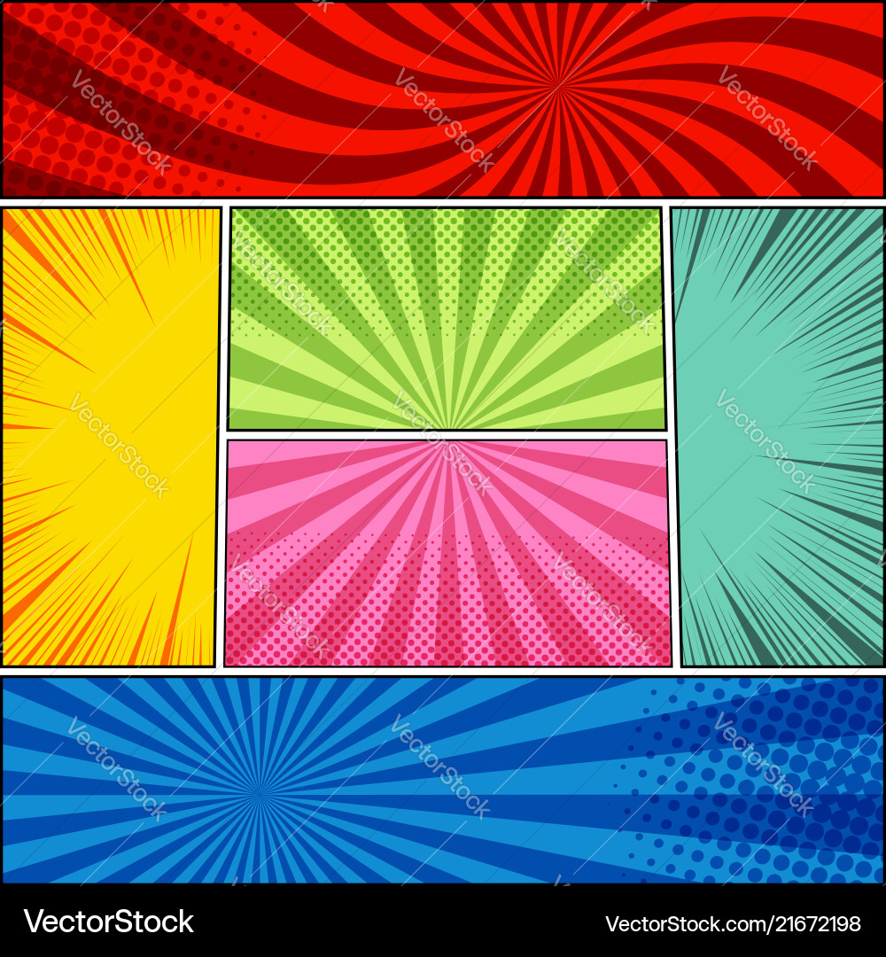 Comic book page background Royalty Free Vector Image