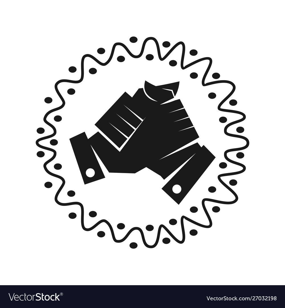 Commitment teamwork together business black logo Vector Image