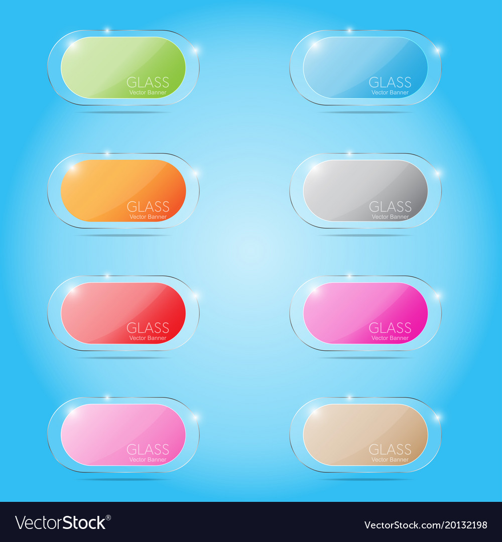 Glass Banner Royalty Free Vector Image Vectorstock