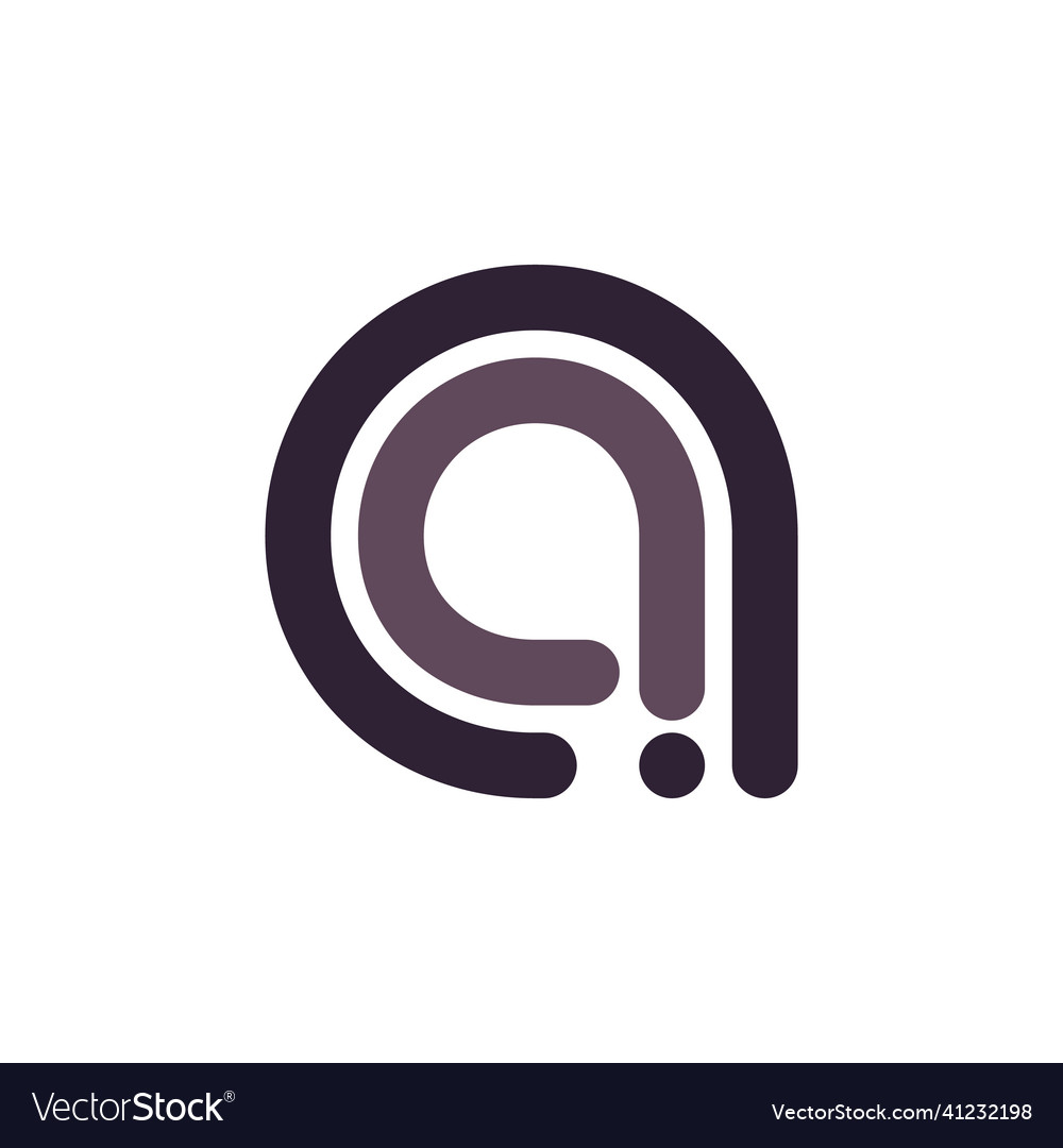 Initial letter a logo multiple line style Vector Image