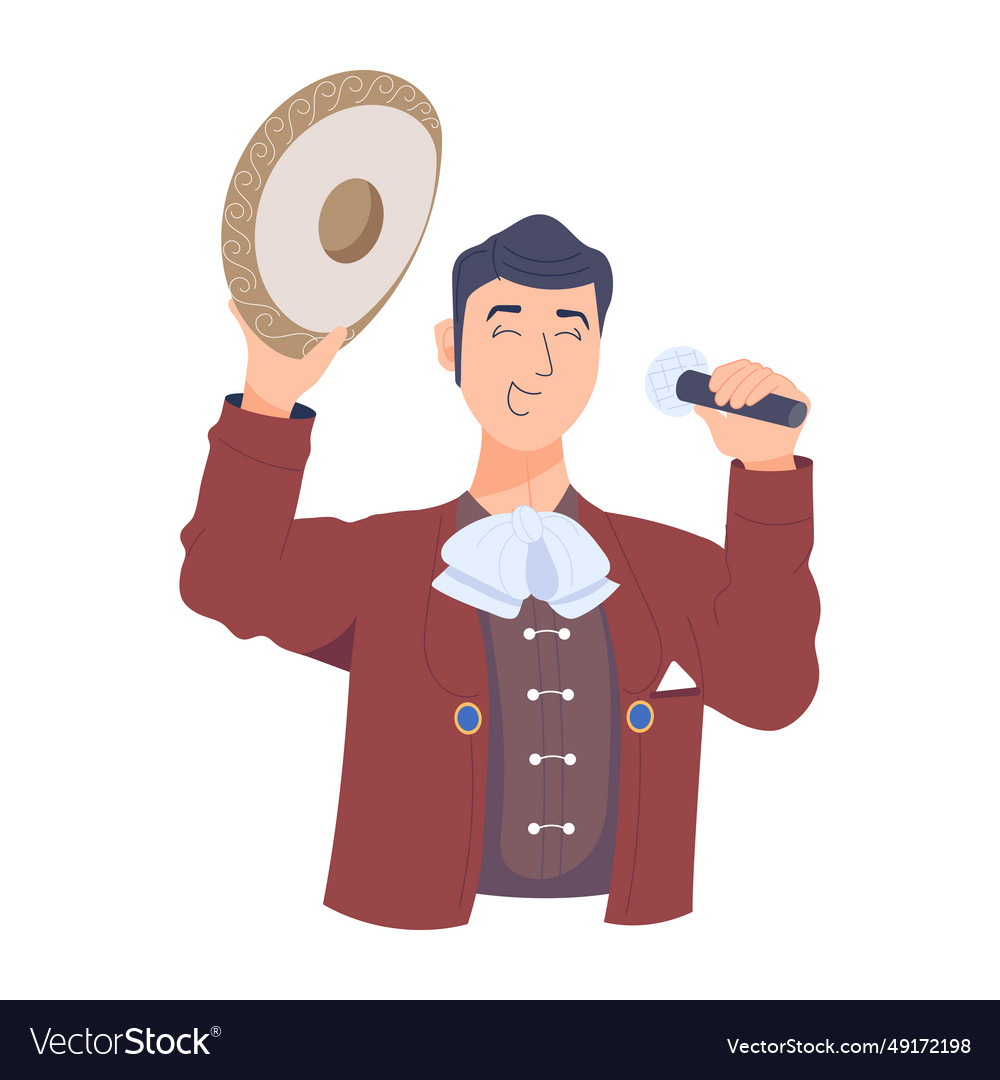 Mariachi singer Royalty Free Vector Image - VectorStock