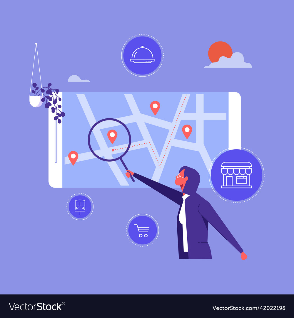 Mobile gps navigation concept Royalty Free Vector Image Mobile gps navigation concept Royalty Free Vector Image