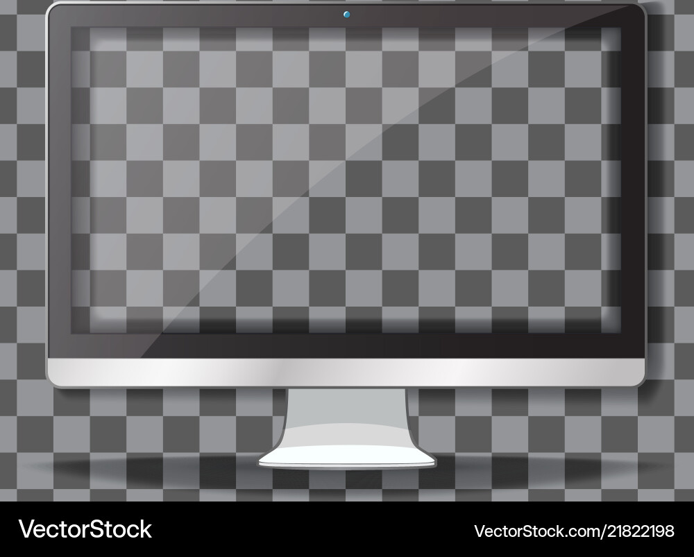 Modern tv with transparent Royalty Free Vector Image