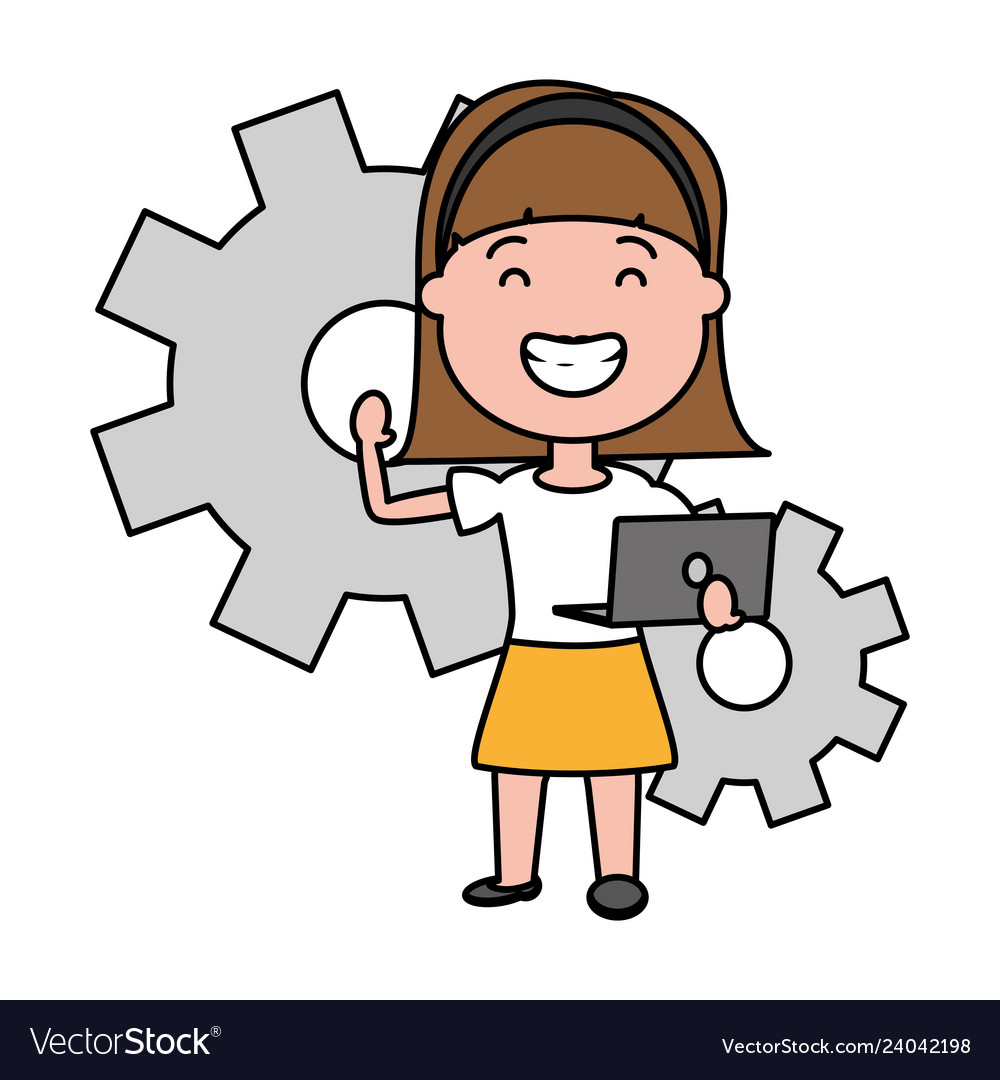 People tech device Royalty Free Vector Image - VectorStock