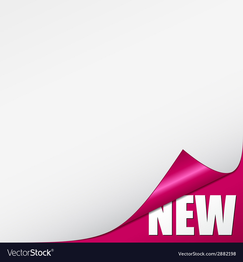 Pink new corner Royalty Free Vector Image - VectorStock