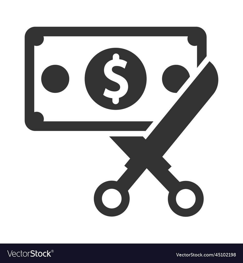 Rate cut icon Royalty Free Vector Image - VectorStock