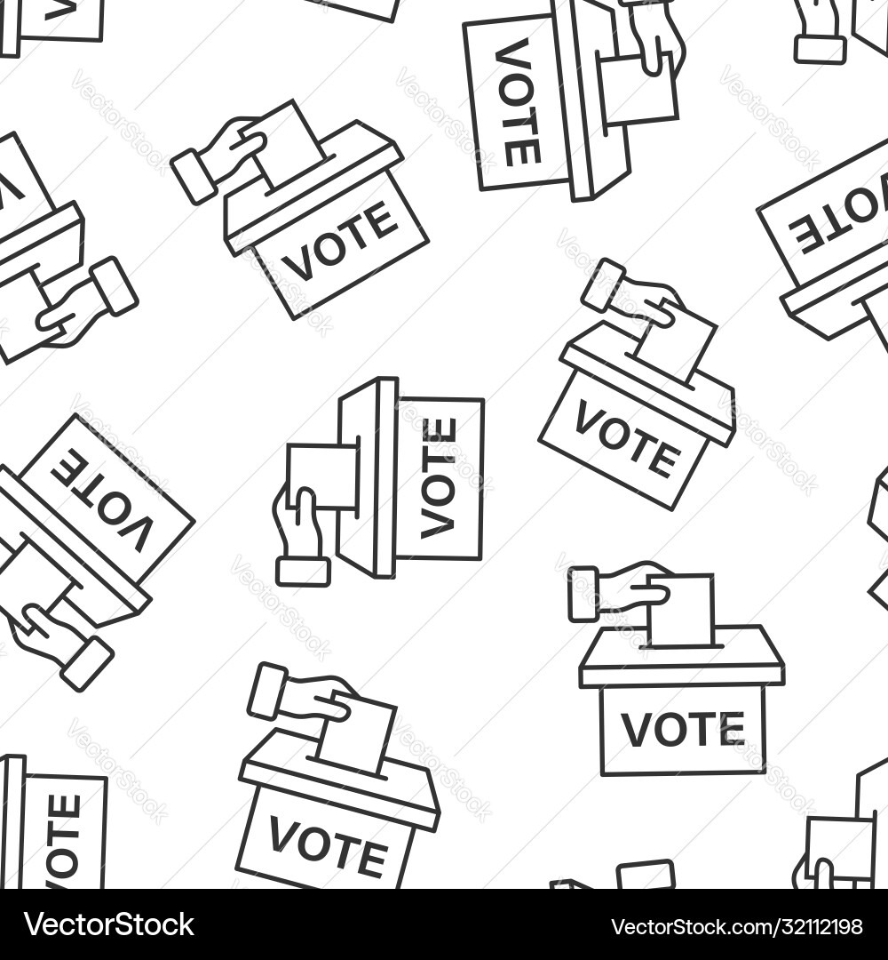 Vote icon in flat style ballot box on white Vector Image