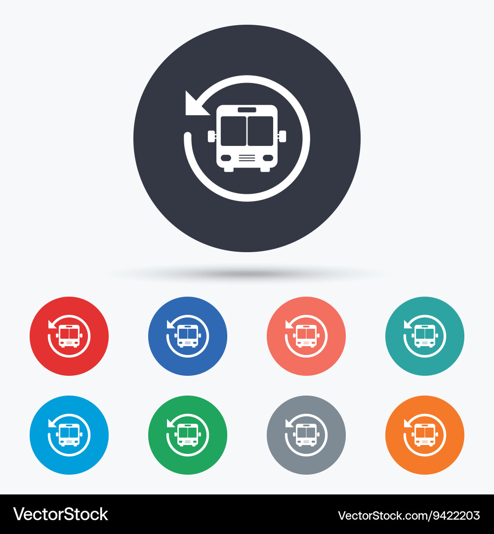 Bus shuttle icon public transport stop symbol Vector Image