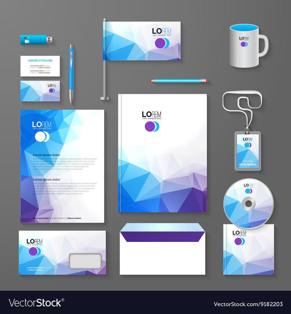 Corporate Brand Business Identity Design Template Vector Image