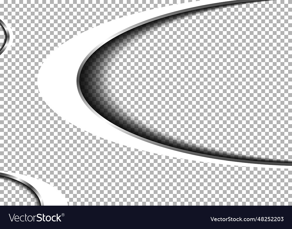 Elliptical curve shape and shadows Royalty Free Vector Image