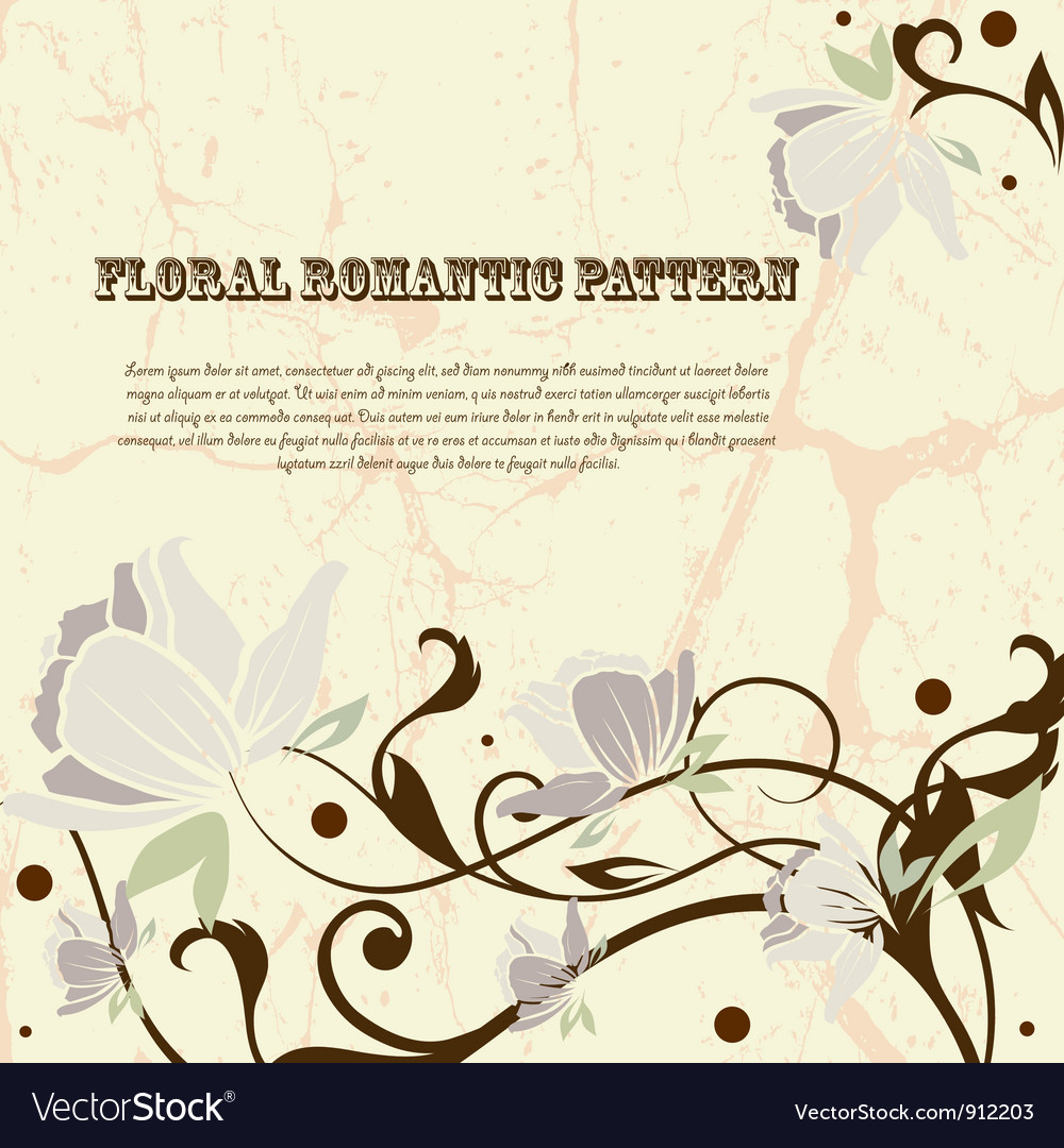 Floral romantic pattern Royalty Free Vector Image