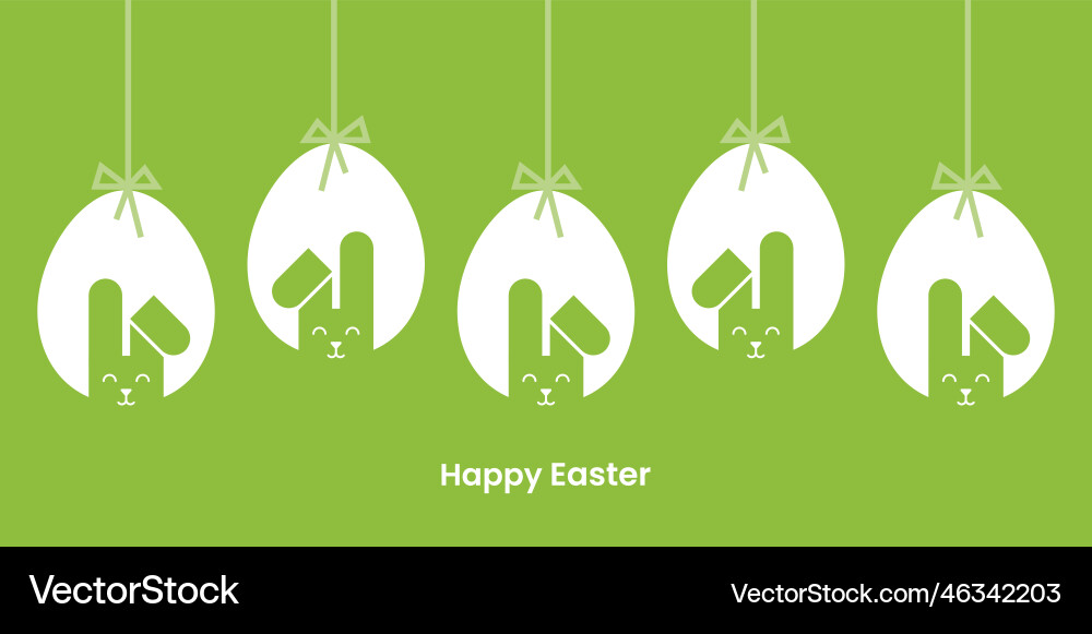 Happy easter geometric style easter card banner Vector Image