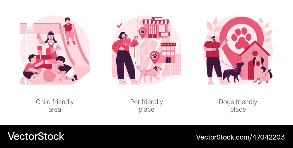 Inclusive public places abstract concept Vector Image