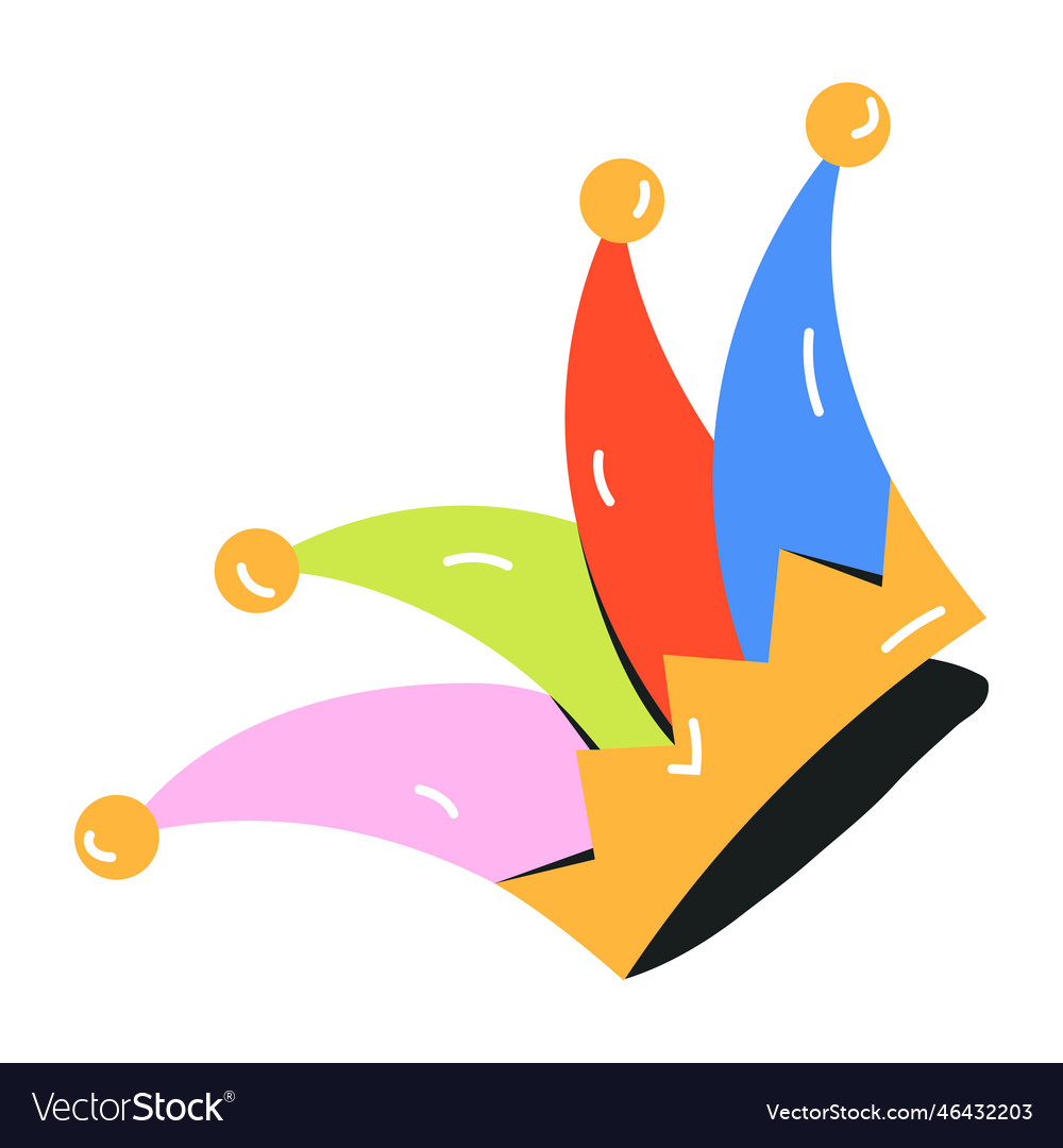 Jester hat Royalty Free Vector Image - VectorStock