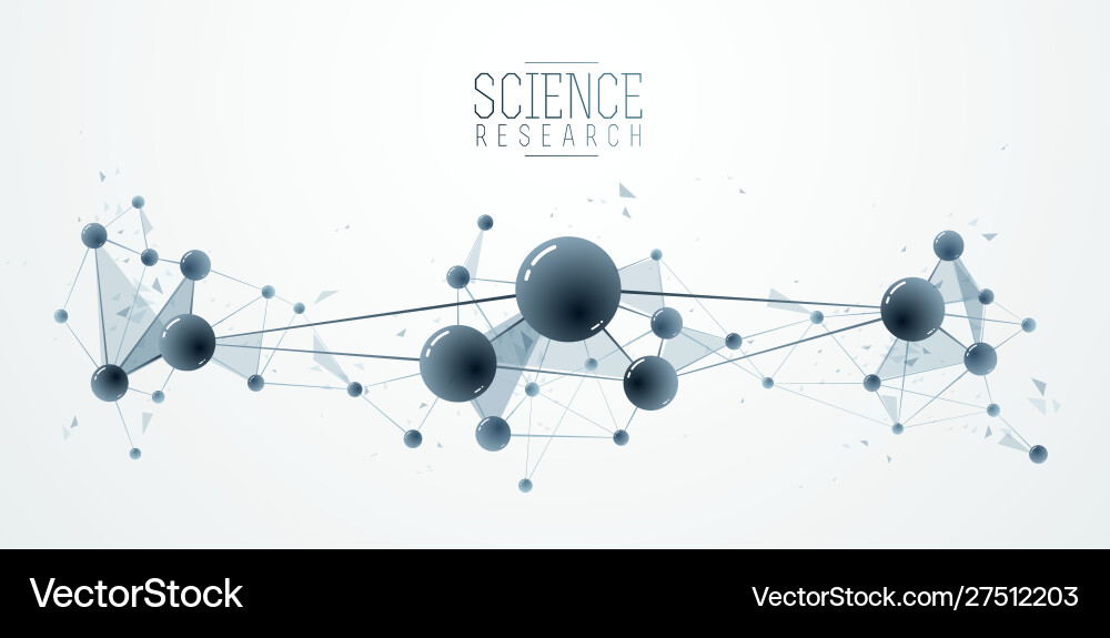 Molecules and atoms abstract background science Vector Image