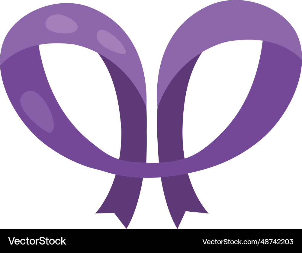 Purple ribbon campaign intense Royalty Free Vector Image