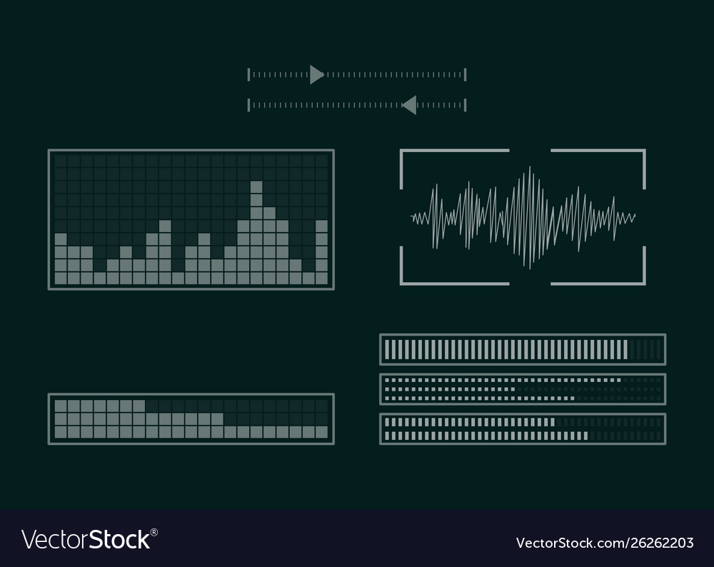 Screen with audio program Royalty Free Vector Image
