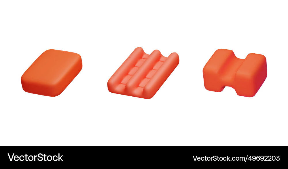 Set of chewing gum volume 3d Royalty Free Vector Image