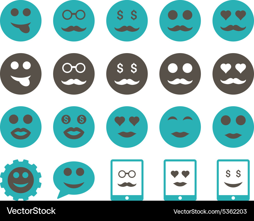 Smile and emotion icons Royalty Free Vector Image