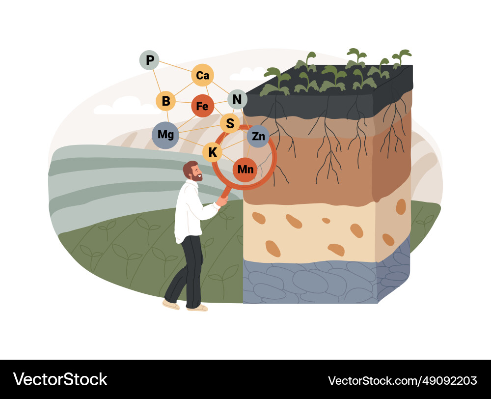 Soil fertility isolated concept Royalty Free Vector Image
