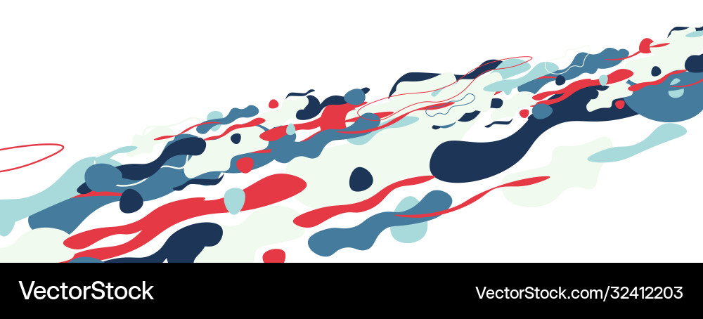 Trendy liquid style shapes abstract design Vector Image