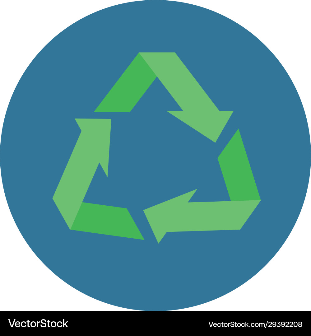 Arrows recycle symbol ecology icon Royalty Free Vector Image
