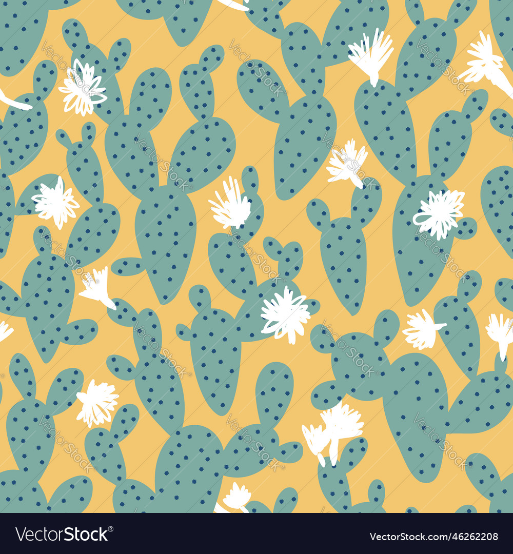 Cacti pattern Royalty Free Vector Image - VectorStock