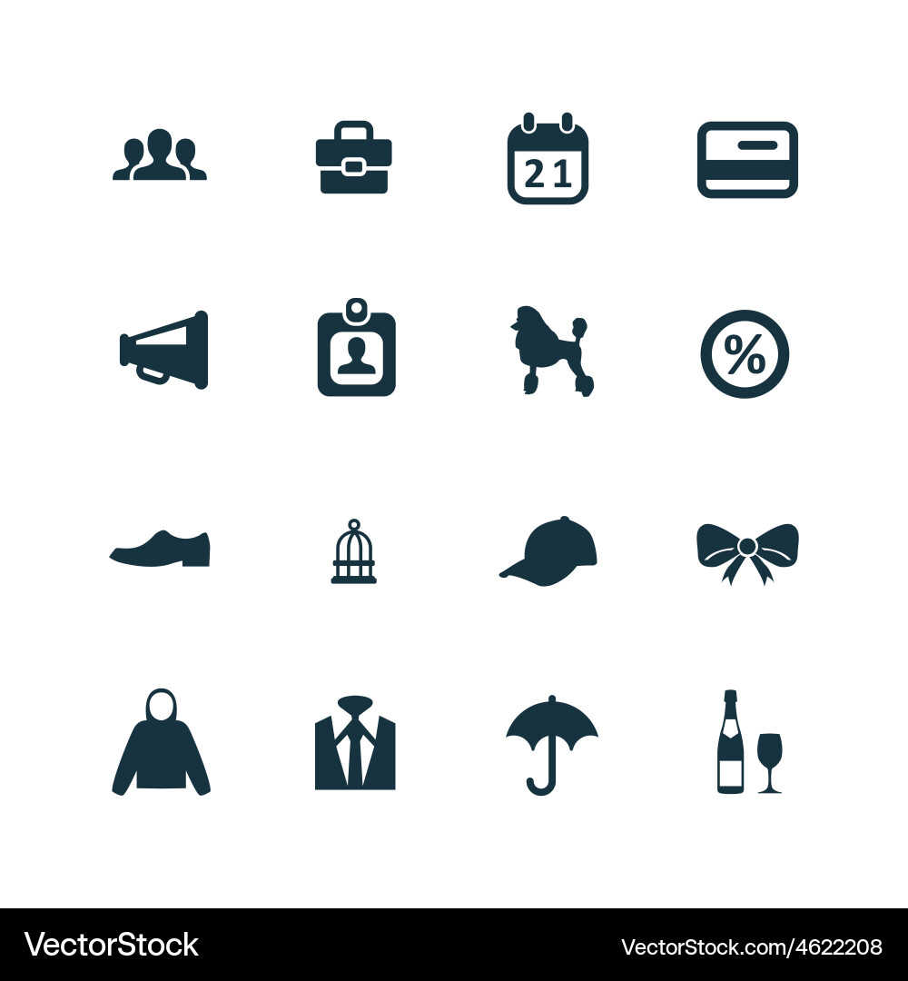 Fashion icons set Royalty Free Vector Image - VectorStock