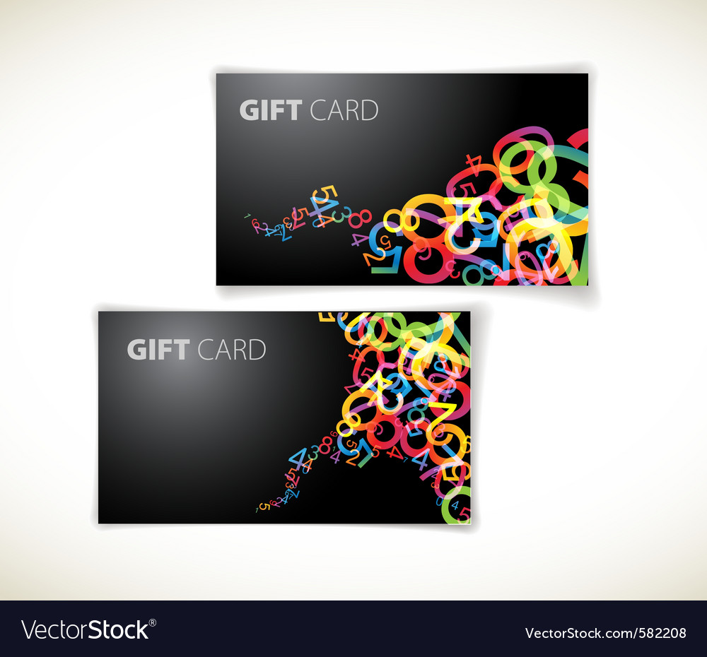 Gift cards Royalty Free Vector Image - VectorStock