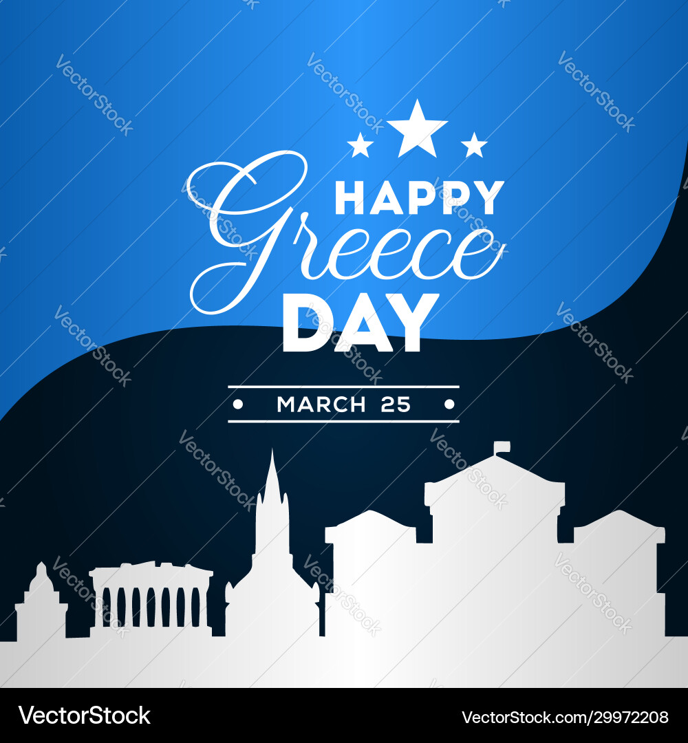 Greece independence day design for banner Vector Image