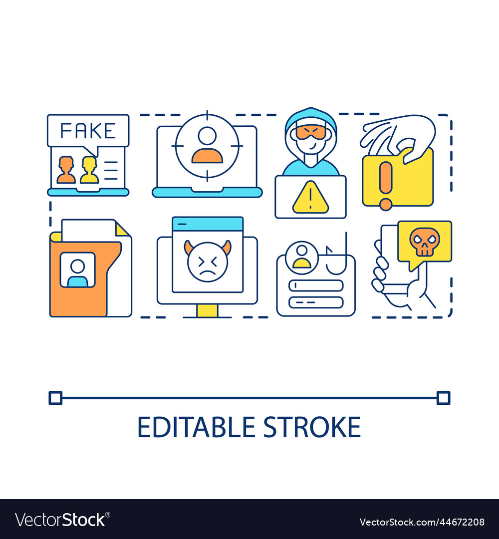 Hacker attacks concept icon Royalty Free Vector Image