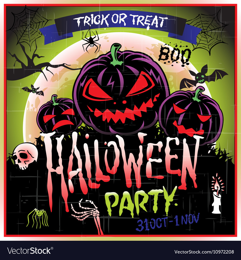 Happy halloween poster Royalty Free Vector Image