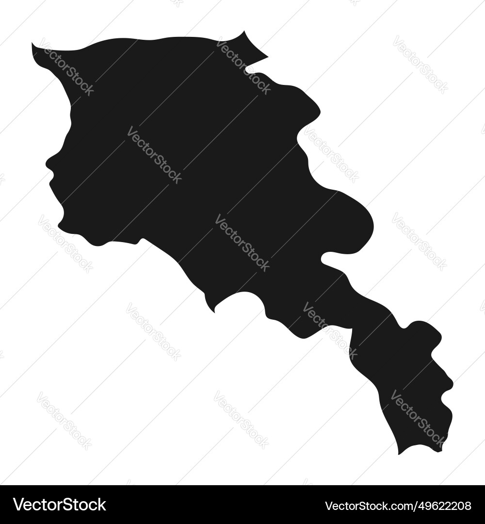 Highly detailed armenia map with borders isolated Vector Image