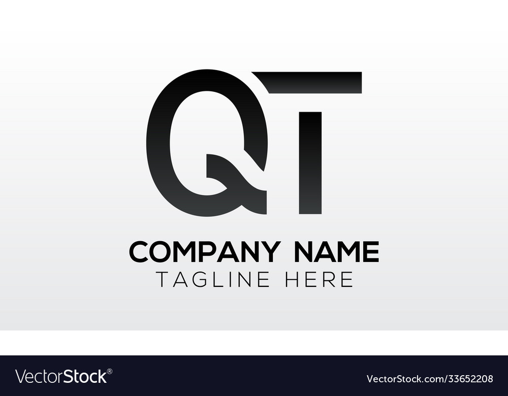 Initial letter qt logo design with modern Vector Image