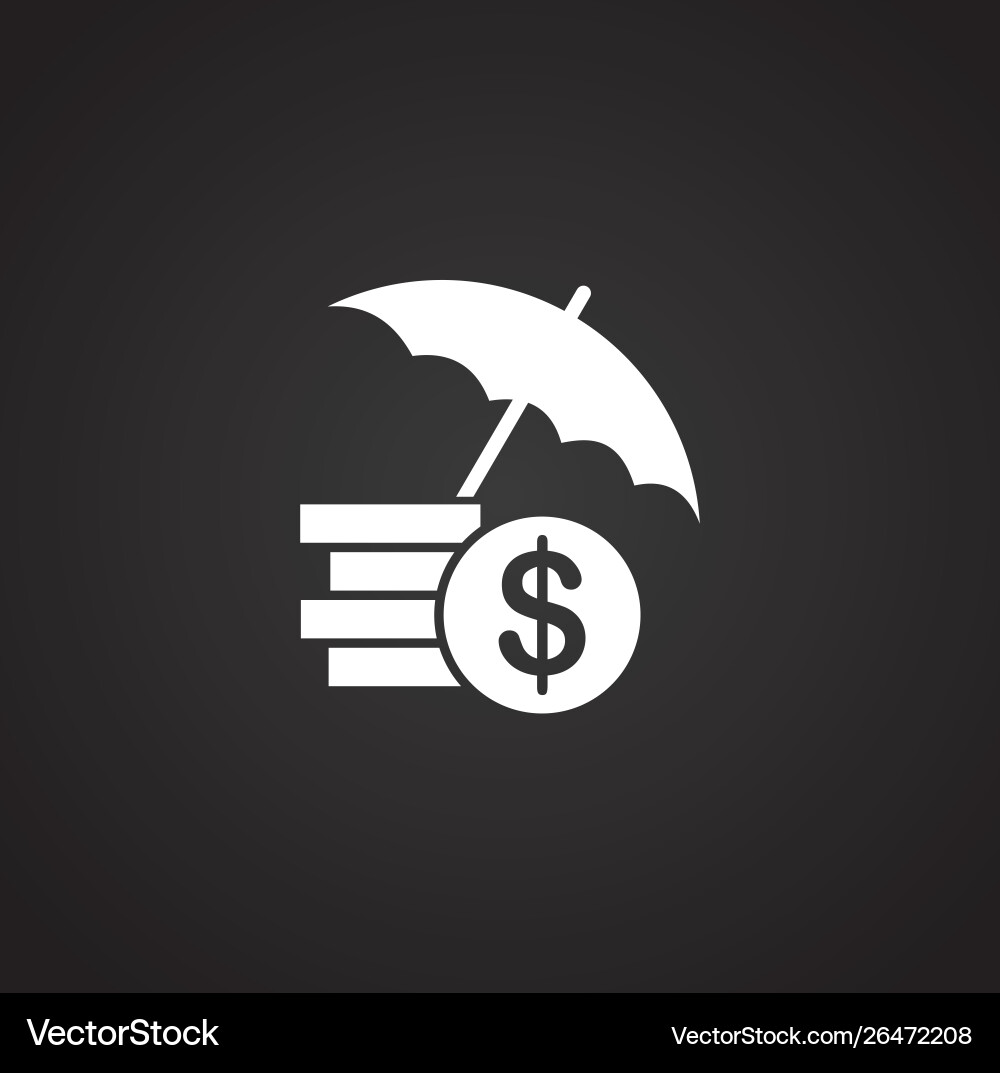 Insurance related icon on background for graphic Vector Image