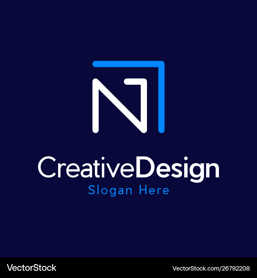 Letter n creative modern business logo vector image - Stock Image ...