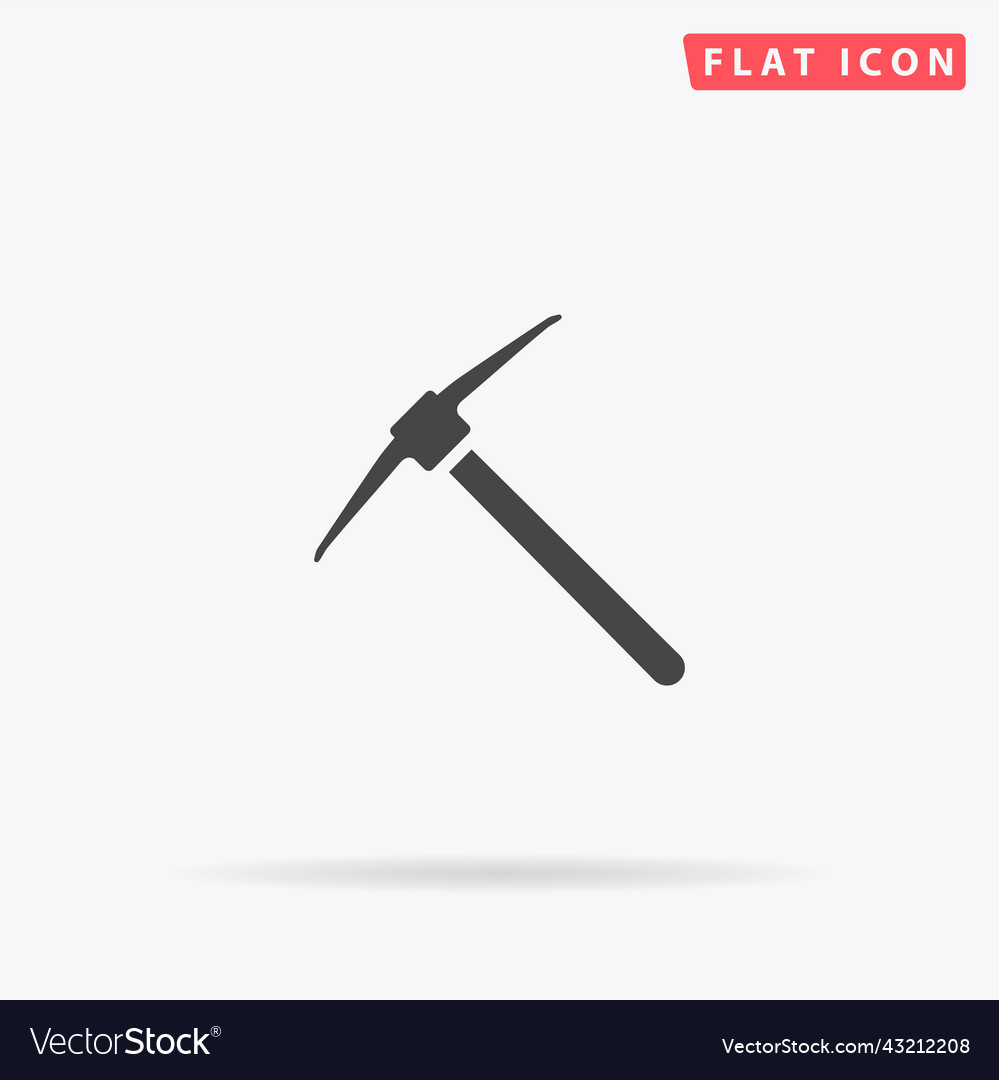 Pickaxe flat icon Royalty Free Vector Image - VectorStock