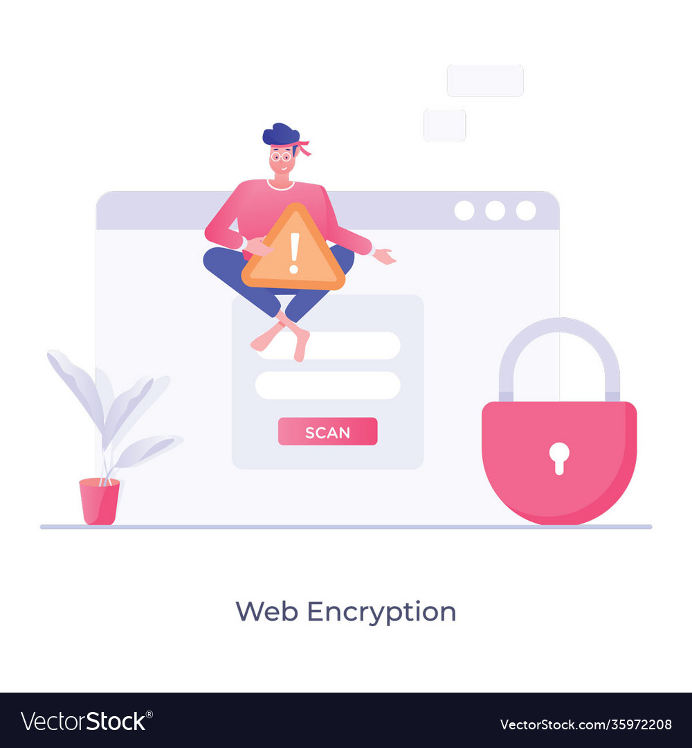 Web encryption Royalty Free Vector Image - VectorStock