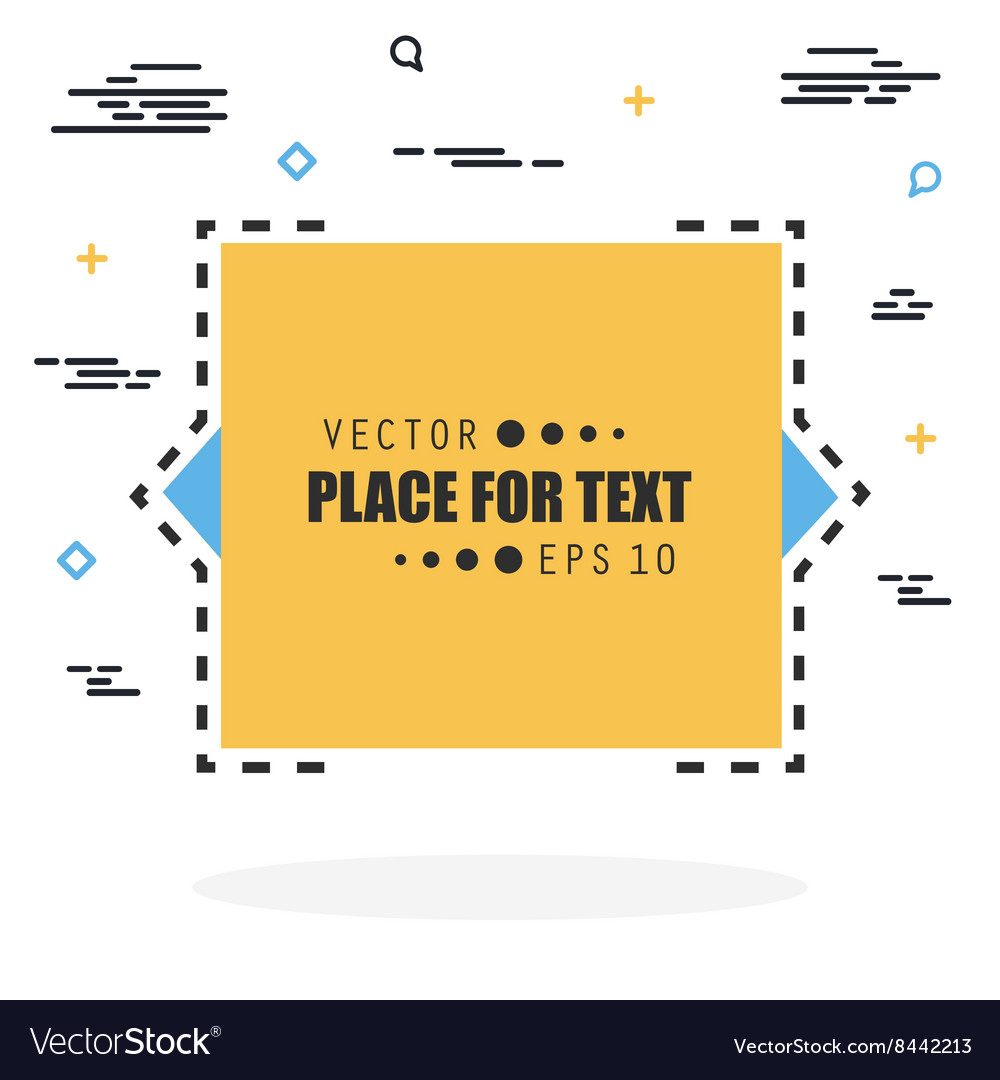 Abstract concept empty speech square quote Vector Image