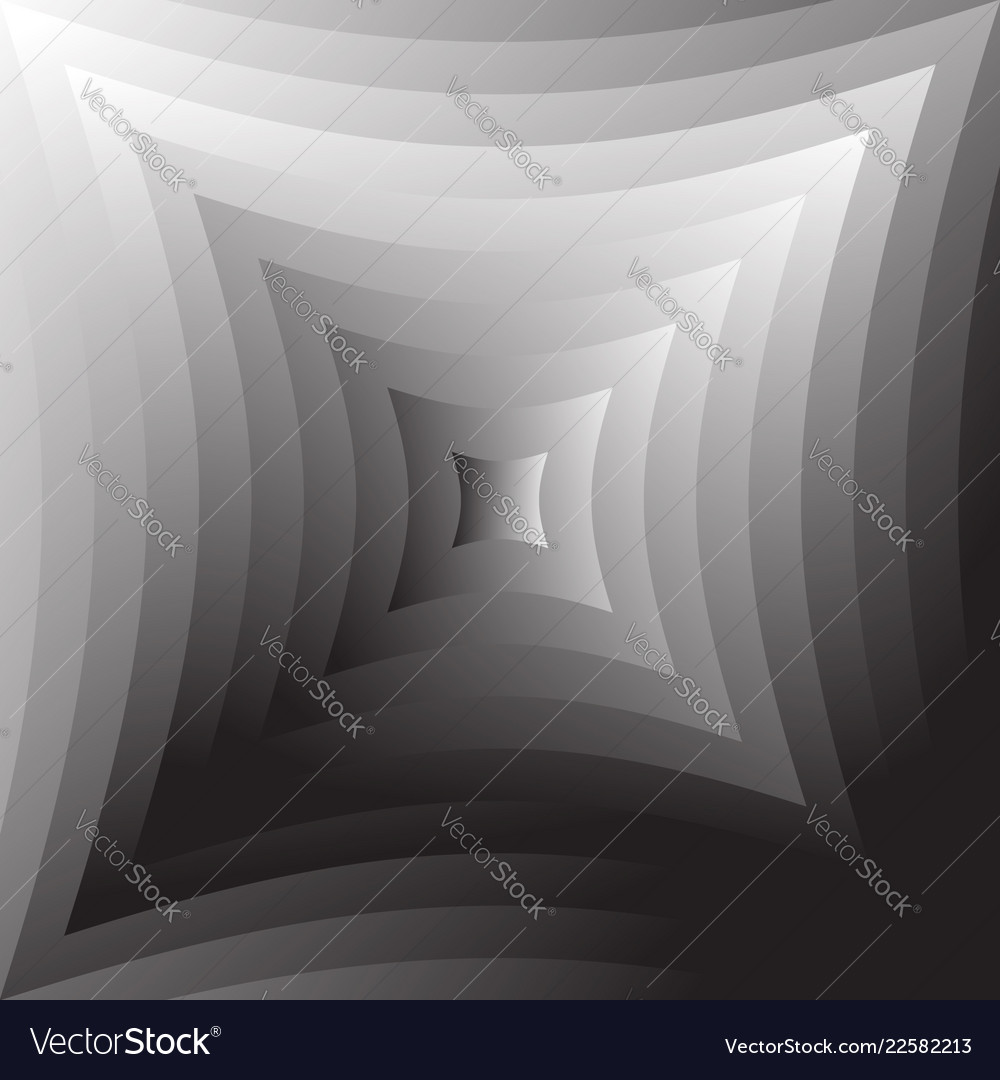 Abstract grayscale geometric background in square Vector Image