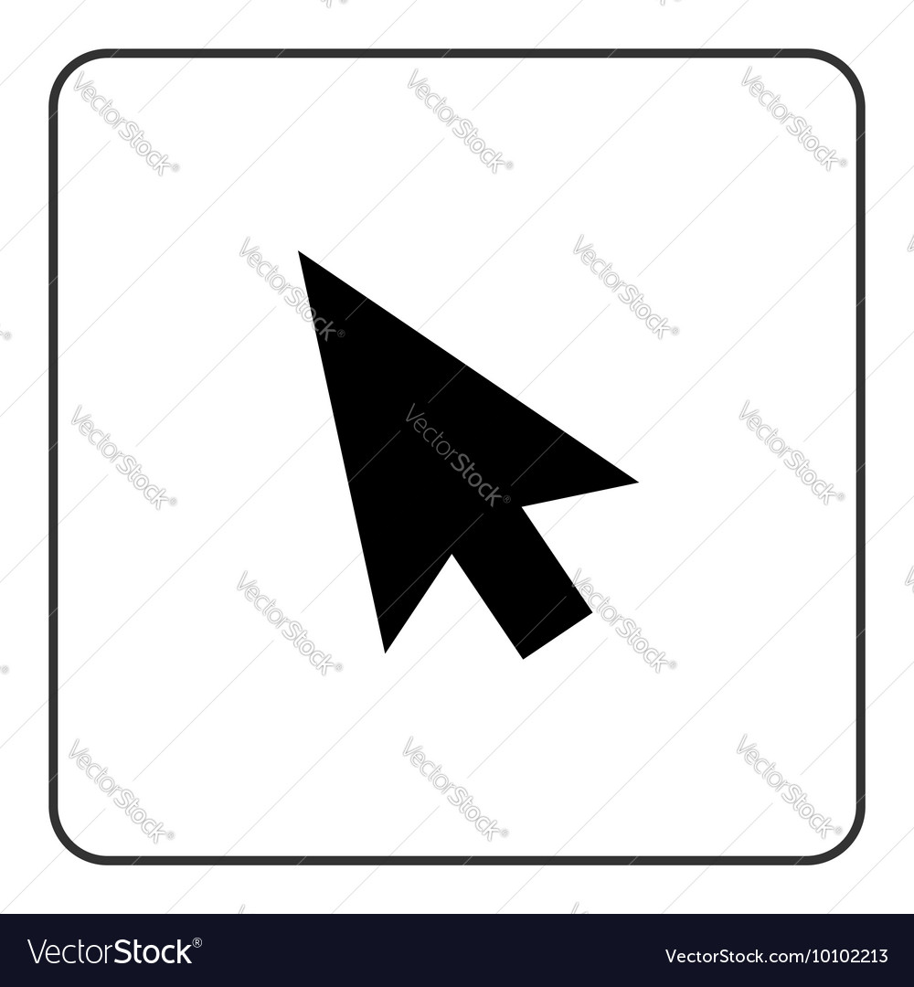 Arrow pointer sign black Royalty Free Vector Image