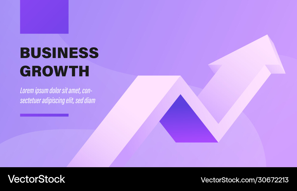 Business growth Royalty Free Vector Image - VectorStock