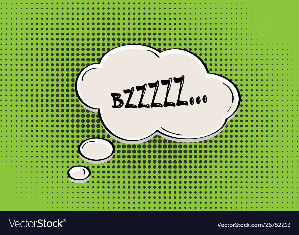 Bzzz comic bubble Royalty Free Vector Image - VectorStock
