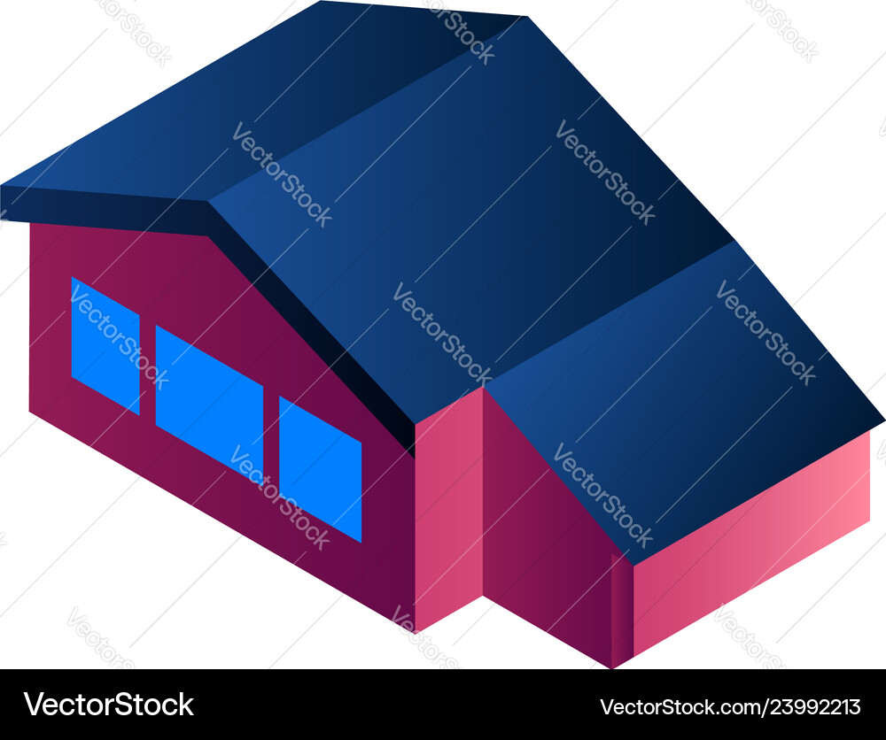 City house icon isometric style Royalty Free Vector Image