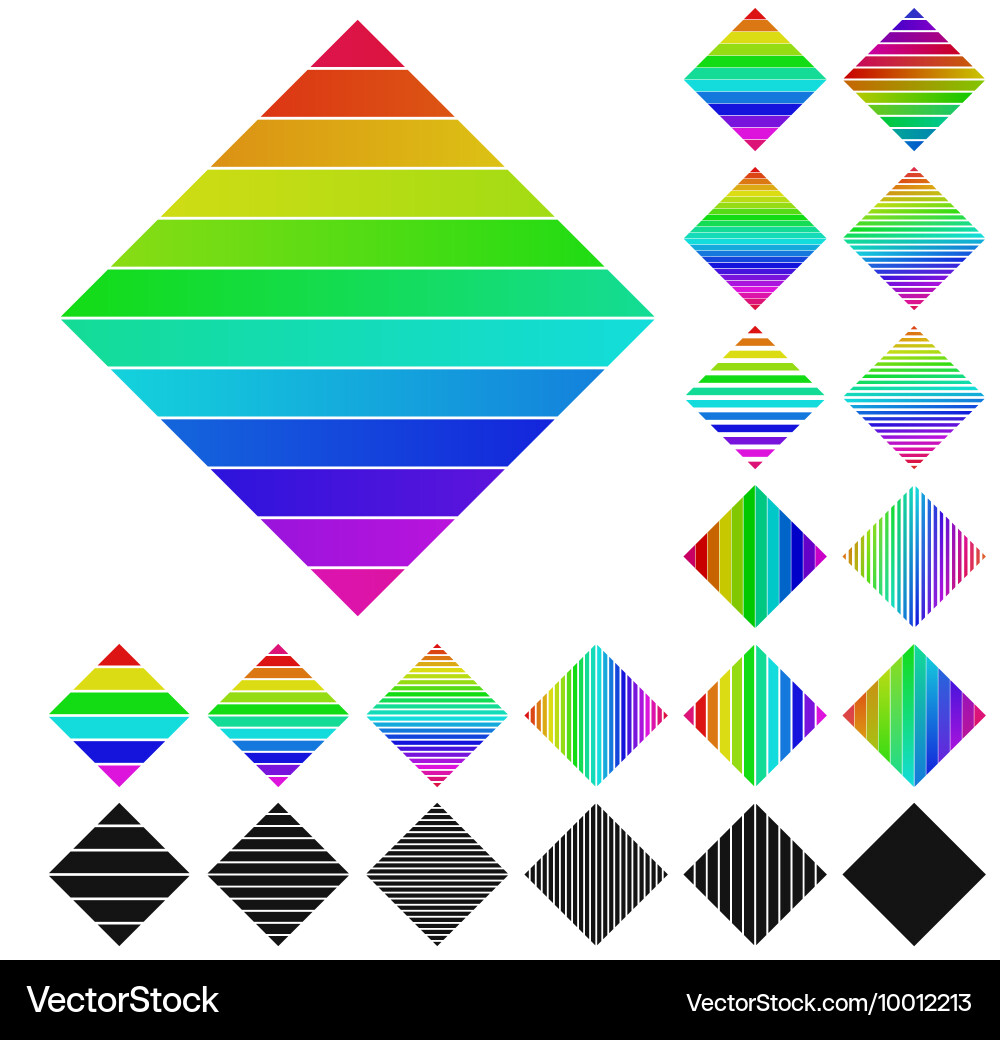 Diamond logo set Royalty Free Vector Image - VectorStock