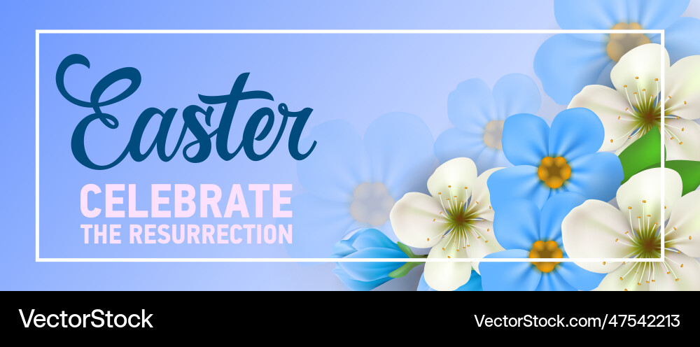 Easter celebrate the resurrection lettering Vector Image